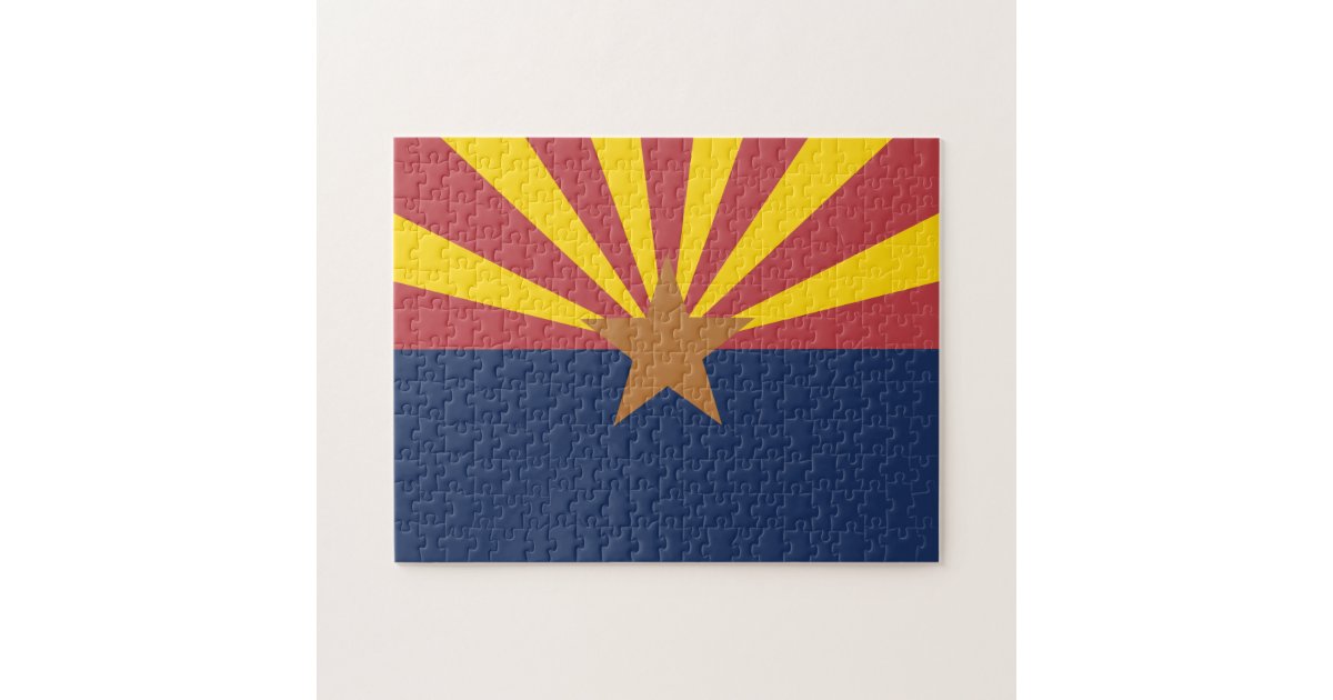 Arizona State Flag Jigsaw Puzzle | Zazzle