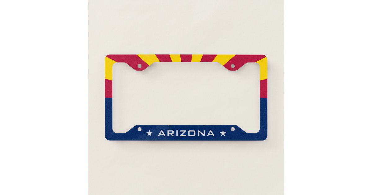 Arizona State Flag License Plate Frame | Zazzle