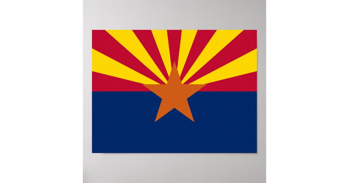 Arizona State Flag Poster | Zazzle