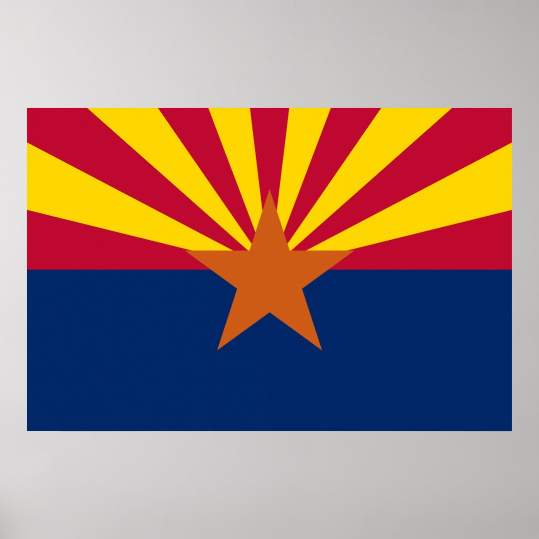 Arizona State Flag Print Poster | Zazzle