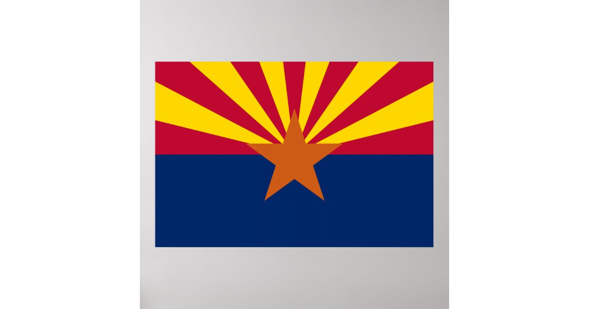 Arizona State Flag Print Poster | Zazzle