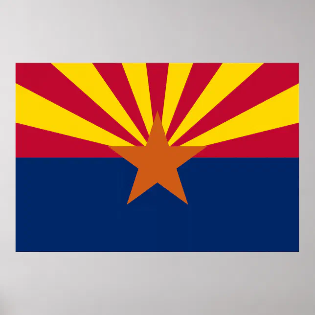Arizona State Flag Print Poster | Zazzle