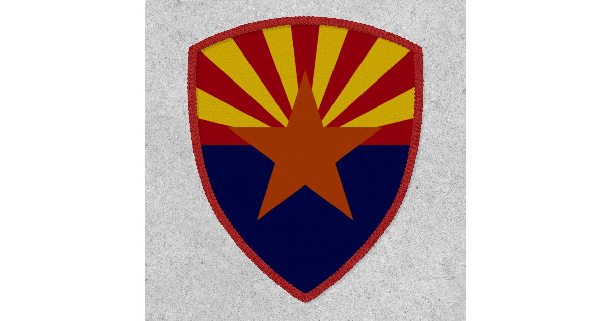 Arizona State Flag Shield Patch | Zazzle