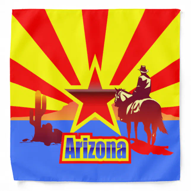 Arizona State Flag Vintage Drawing Bandana | Zazzle