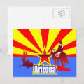 Arizona State Flag Vintage Drawing Postcard | Zazzle