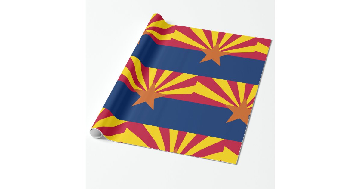 Arizona State Flag Wrapping Paper | Zazzle