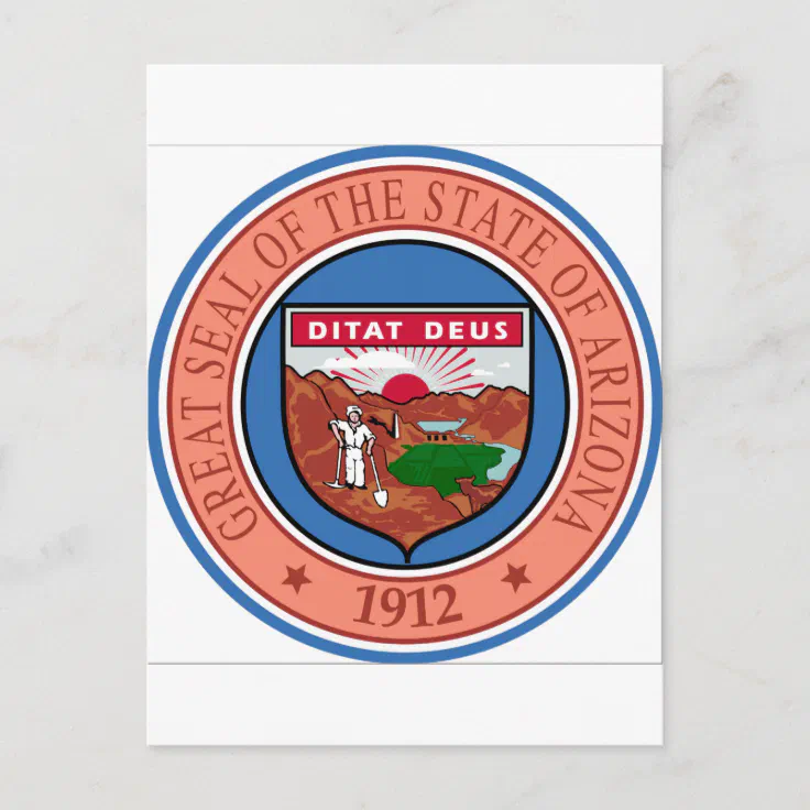 Arizona State Seal Postcard | Zazzle