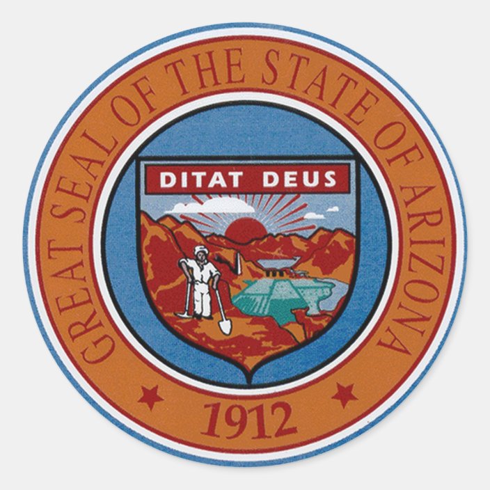 Arizona State Seal Sticker | Zazzle.com