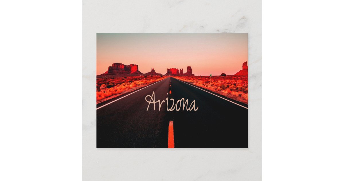 Arizona Sunset Desert Red Rocks Postcard | Zazzle