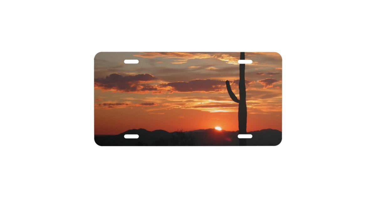Arizona Sunset License Plate | Zazzle