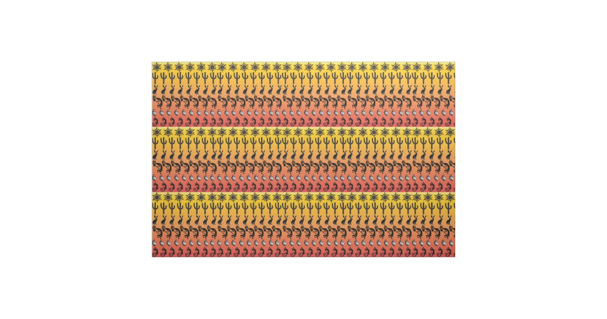 Arizona Sunset Pattern Fabric | Zazzle