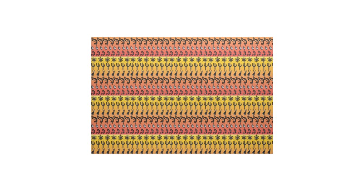Arizona Sunset Pattern Fabric | Zazzle