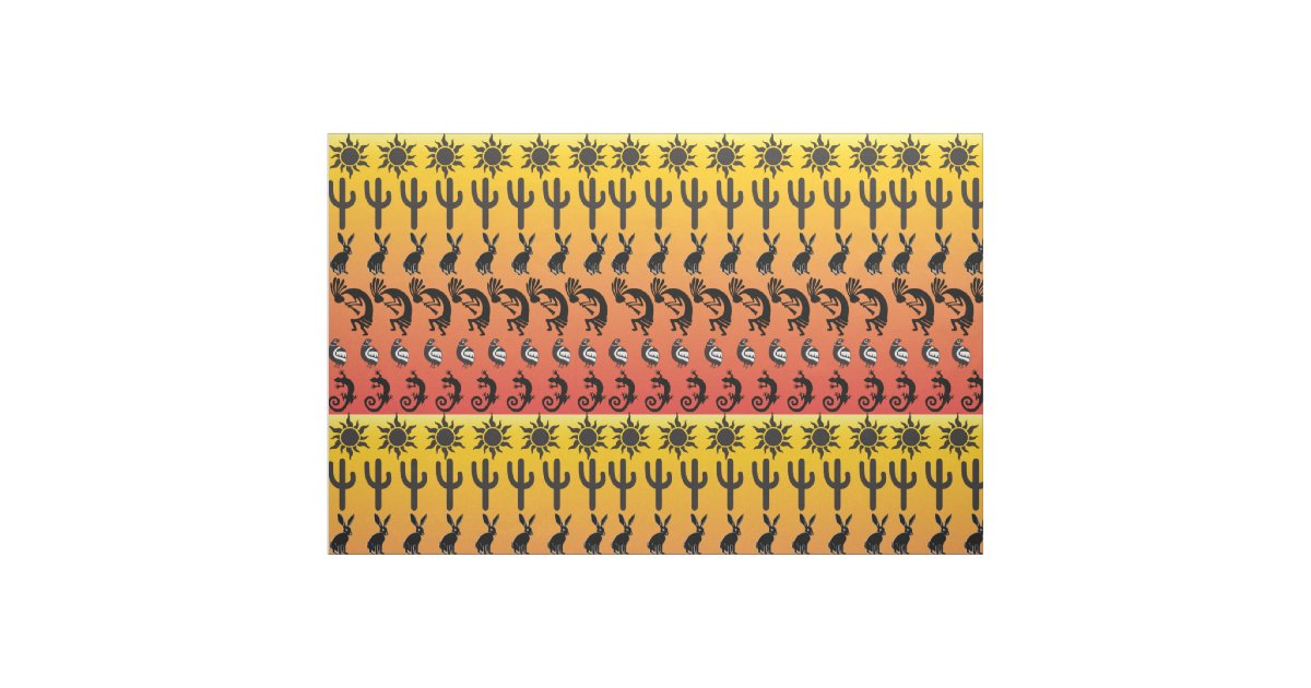 Arizona Sunset Pattern Fabric | Zazzle