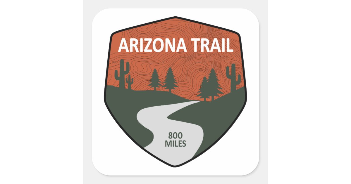 Arizona Trail Square Sticker | Zazzle