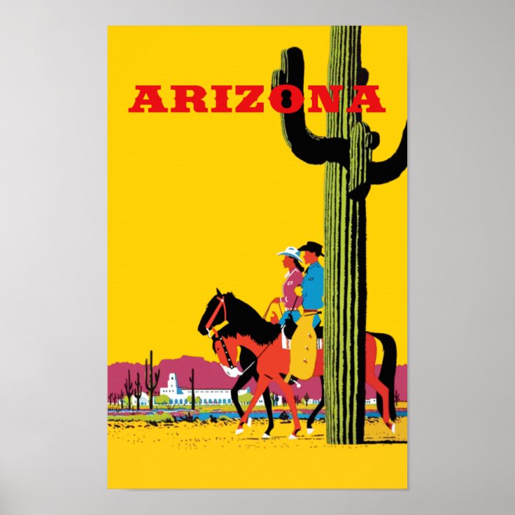 Arizona Vintage Style Travel Poster | Zazzle