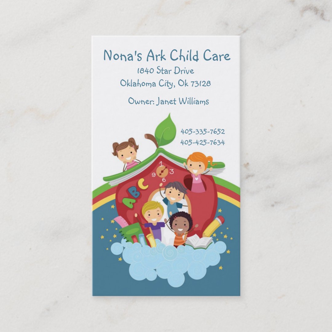 Ark Child Care Business Card | Zazzle