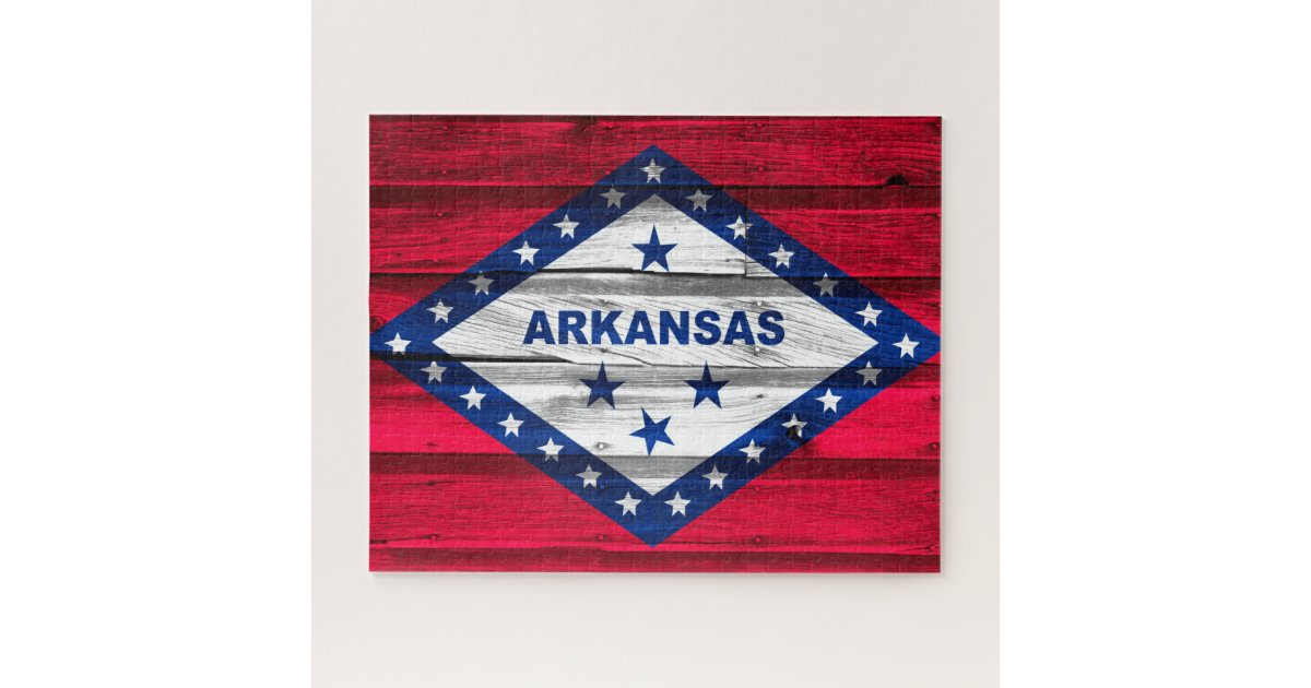 Arkansas Grunge State Flag Jigsaw Puzzle | Zazzle