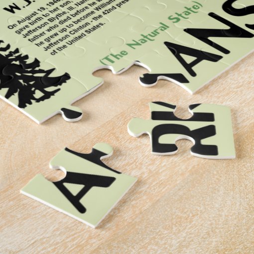 Arkansas National Parks Infographic Map Jigsaw Puzzle | Zazzle