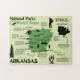 Arkansas National Parks Infographic Map Jigsaw Puzzle | Zazzle