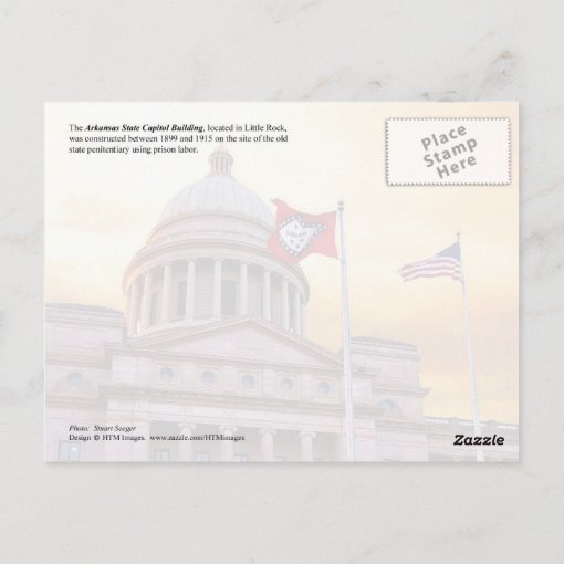 Arkansas State Capitol Building, Little Rock, AR Postcard | Zazzle