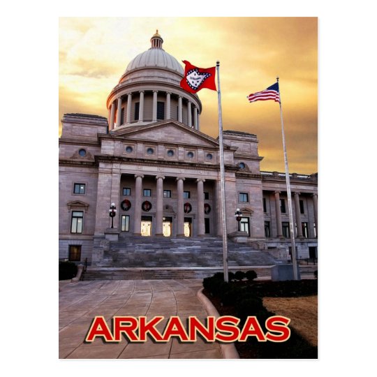 Arkansas State Capitol Building, Little Rock, AR Postcard | Zazzle.com