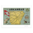 Arkansas State Map Postcard | Zazzle.com