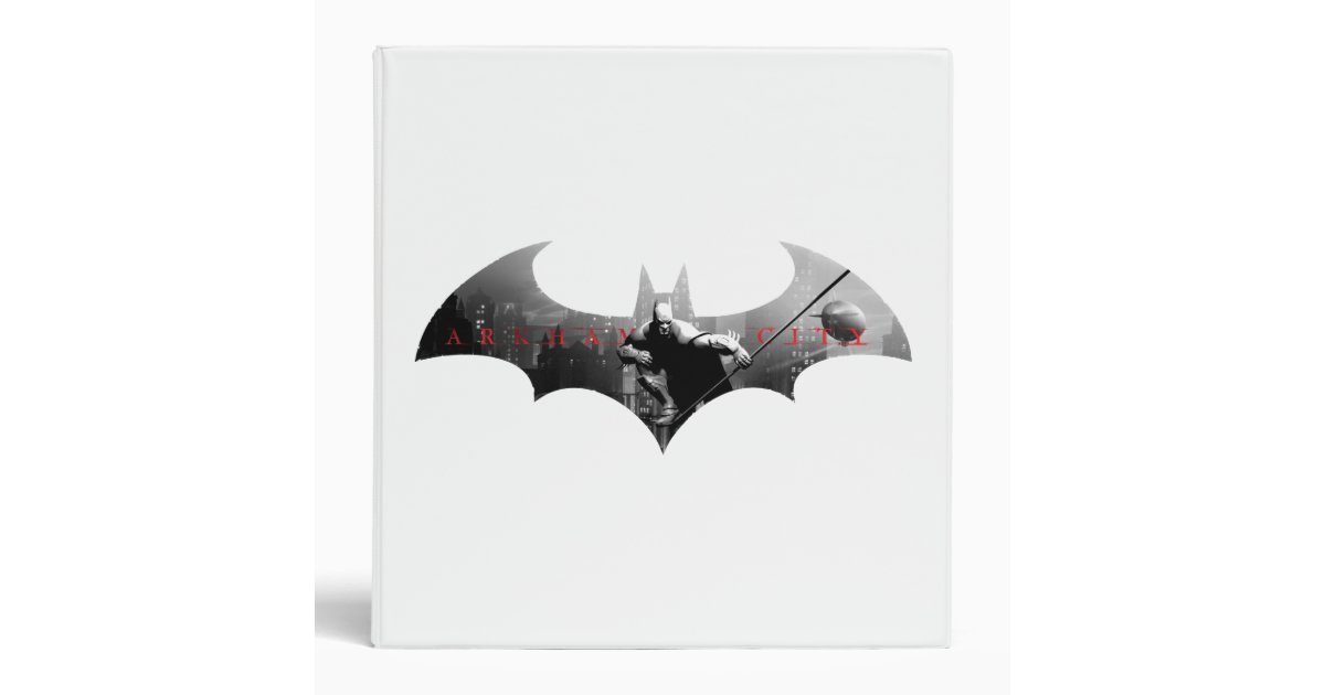 Arkham City Bat Symbol Binder | Zazzle