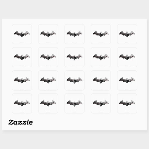 Arkham City Bat Symbol Square Sticker | Zazzle