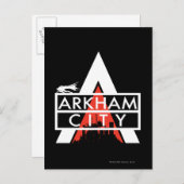 Arkham City Logo White Postcard | Zazzle