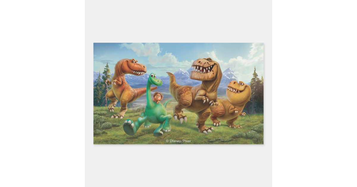 Arlo, Spot, and Ranchers In Field Rectangular Sticker | Zazzle