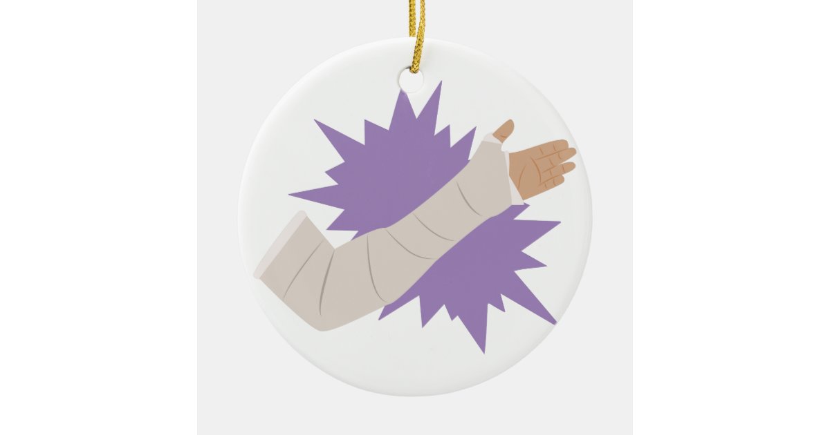Arm Cast Ceramic Ornament | Zazzle
