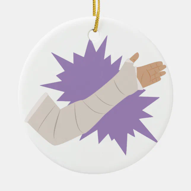 Arm Cast Ceramic Ornament | Zazzle