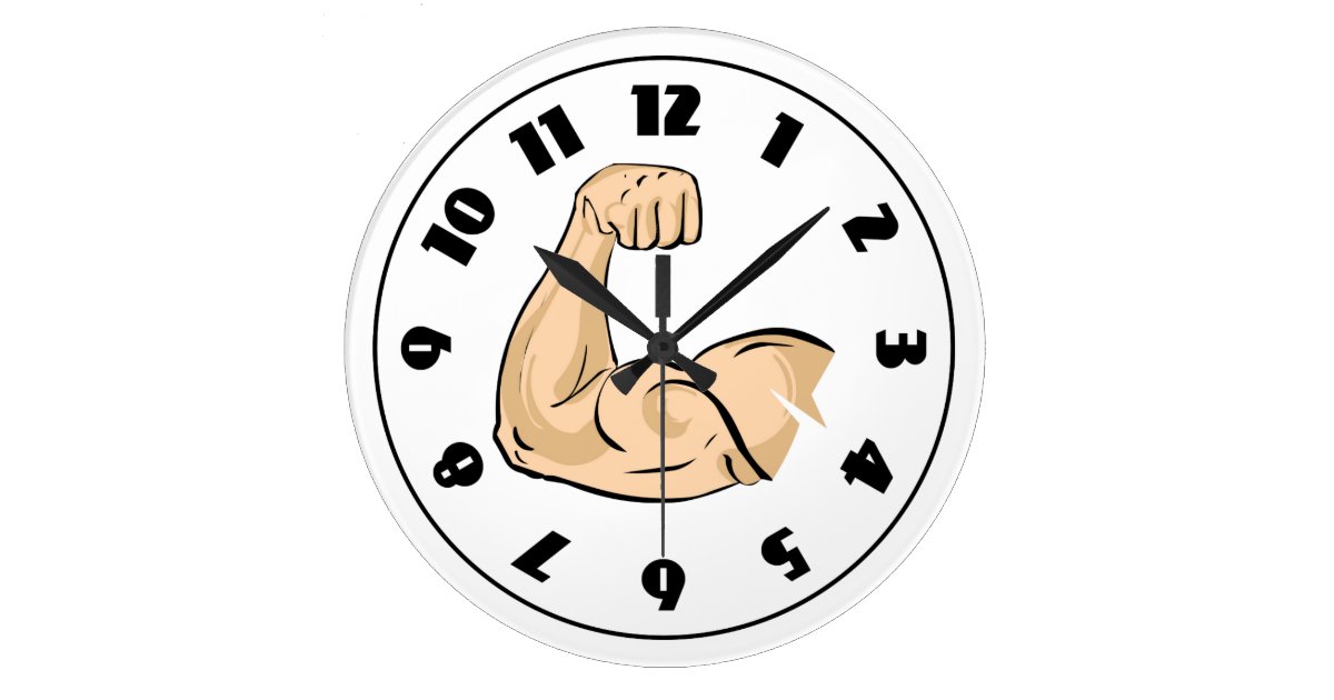 Arm Muscle Clock | Zazzle.com