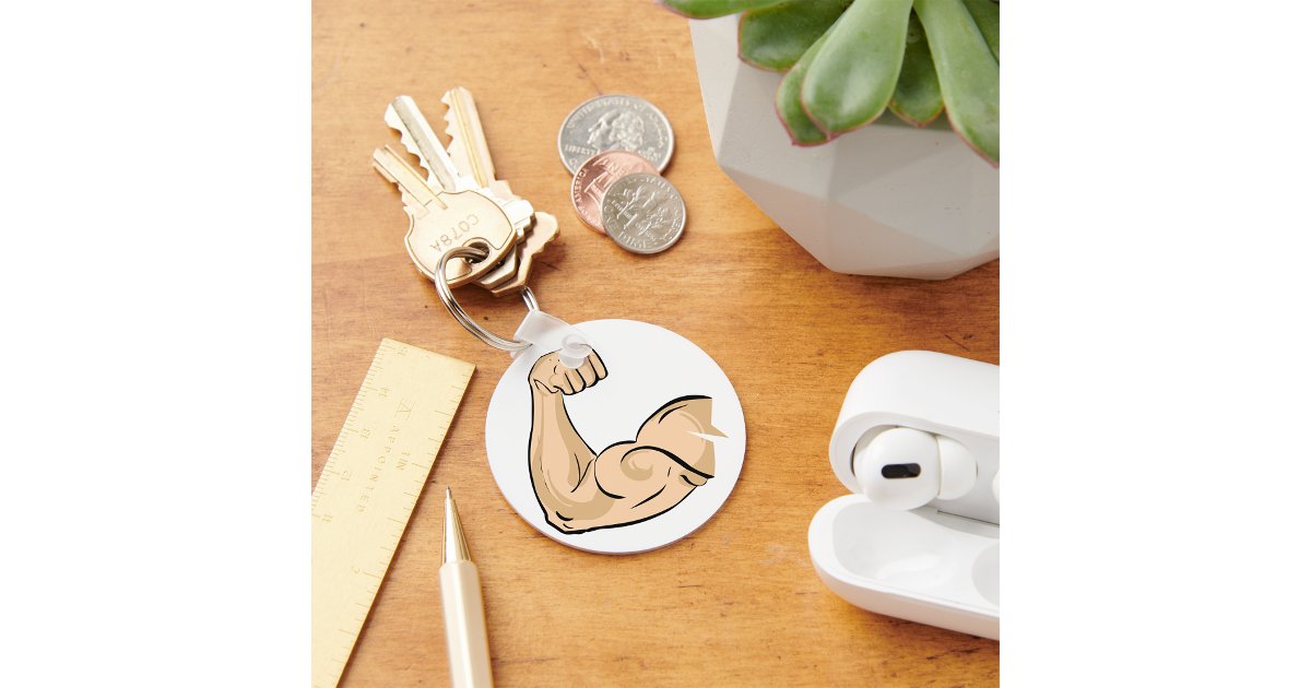 Arm Muscle Keychain | Zazzle