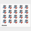 Armadillo Texas State Flag Map Square Sticker | Zazzle