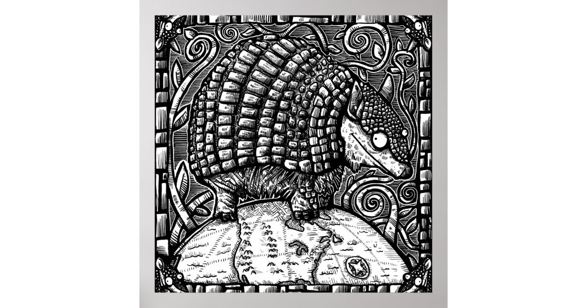 Armadillo World Poster | Zazzle