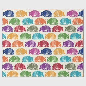 Armadillos Colorful Patterned Wrapping Paper | Zazzle