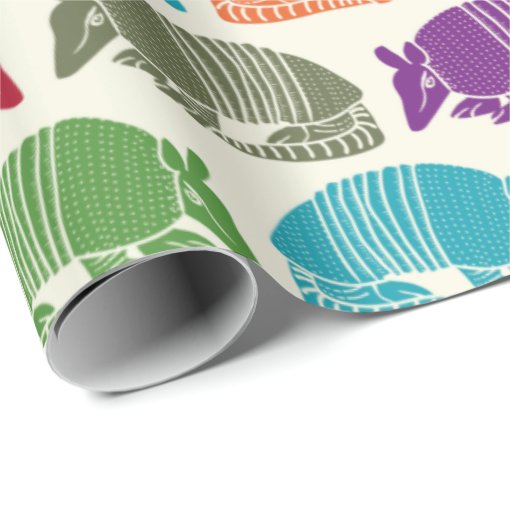 Armadillos Colorful Patterned Wrapping Paper | Zazzle
