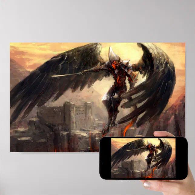 Armageddon Angel on Field of Battle Poster | Zazzle