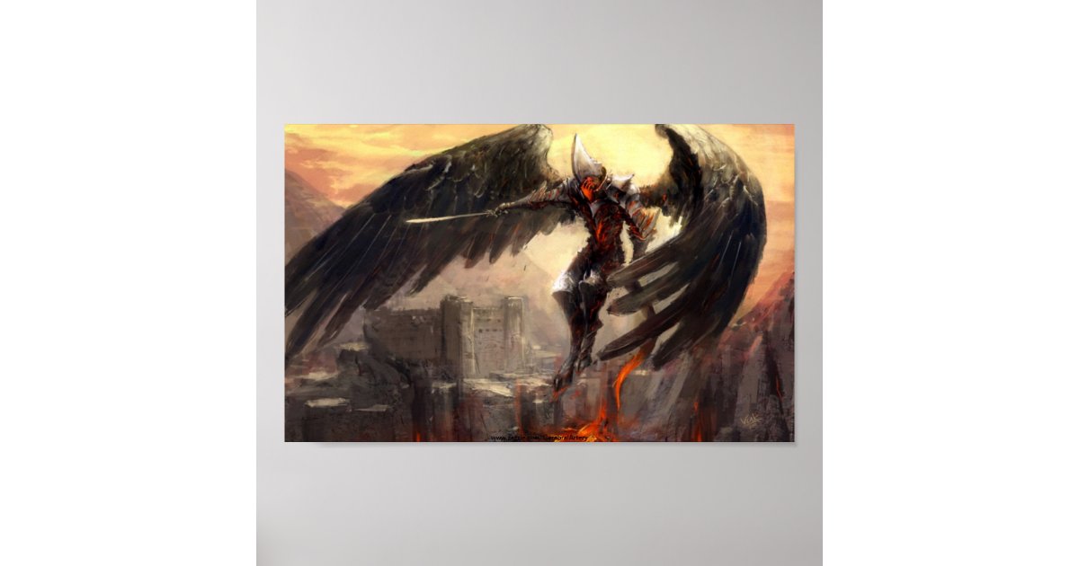 Armageddon Angel on Field of Battle Poster | Zazzle