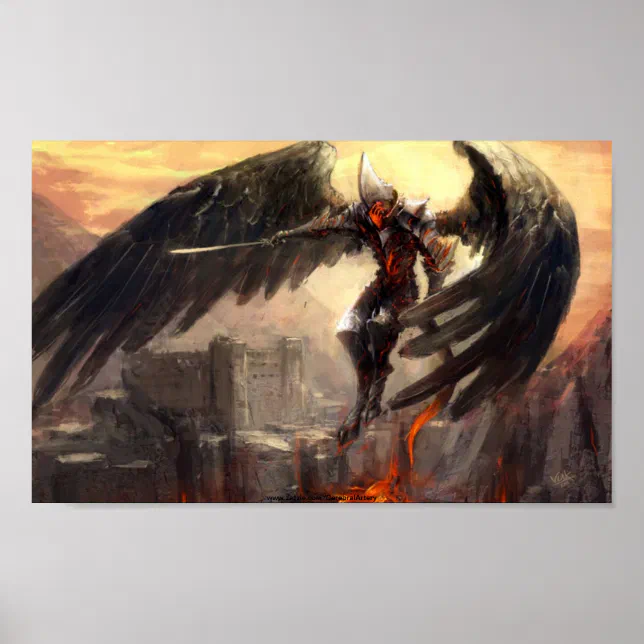 Armageddon Angel on Field of Battle Poster | Zazzle