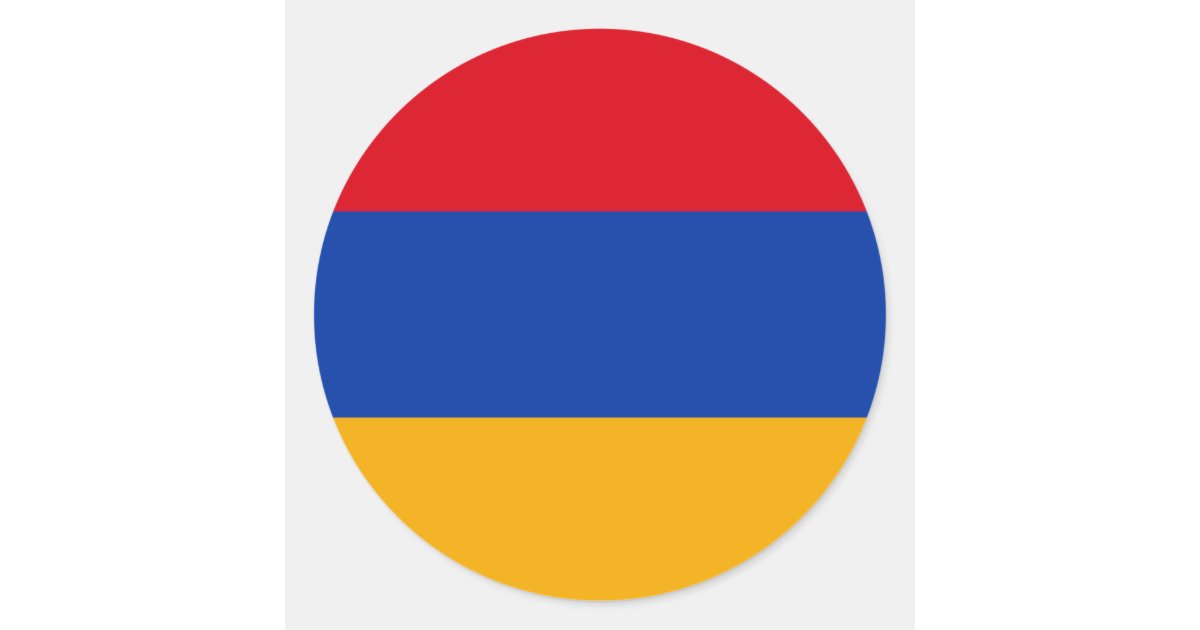 Armenia Flag Classic Round Sticker | Zazzle