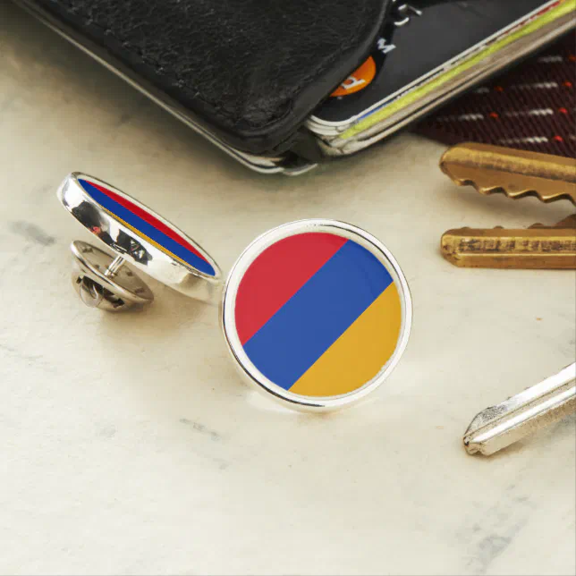 Armenia flag Planet Jill Round Lapel Pin | Zazzle