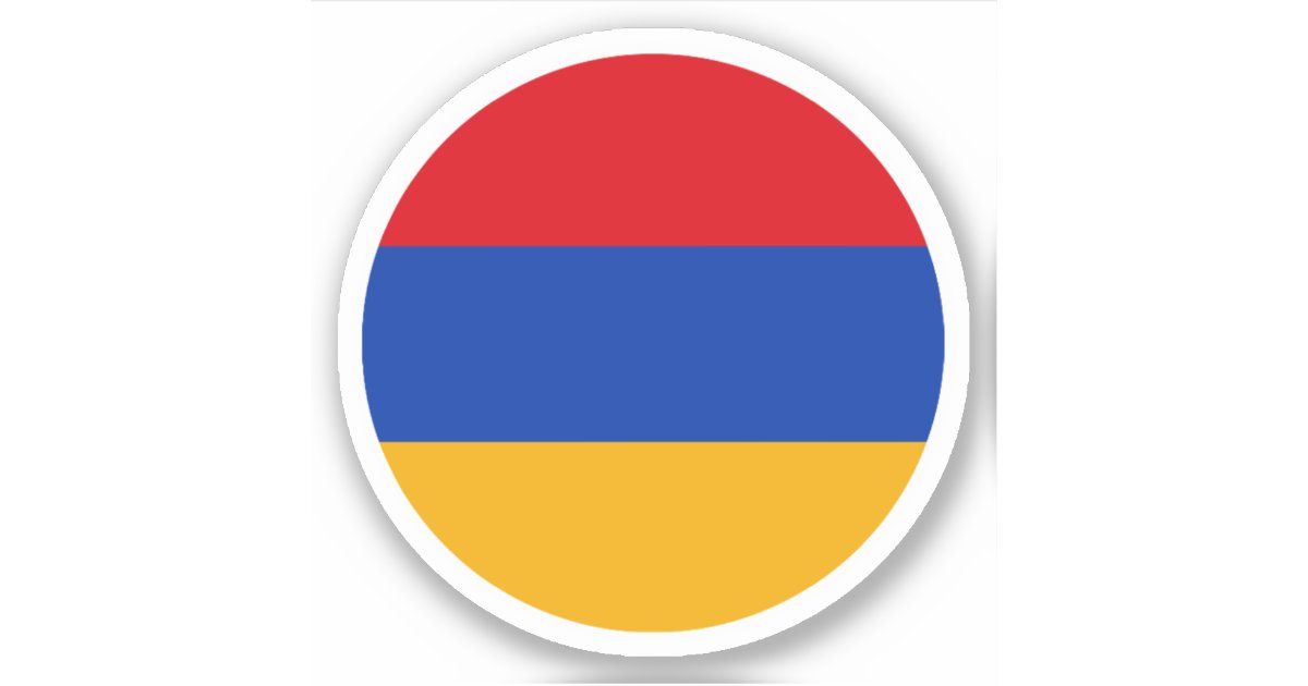 Armenia Flag Round Sticker | Zazzle