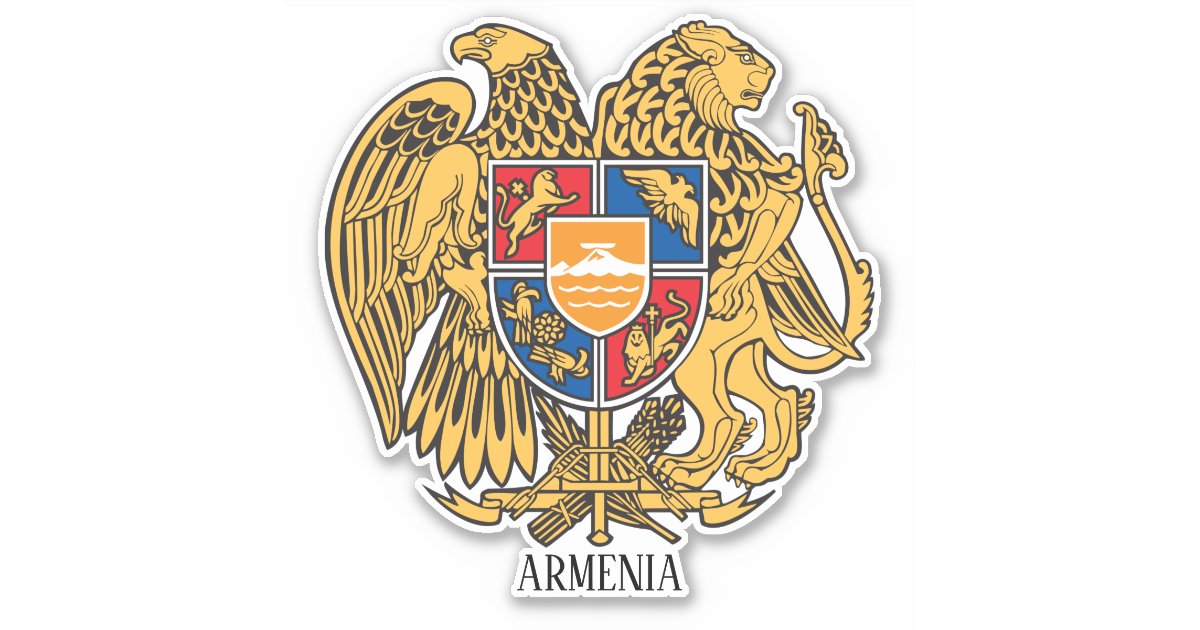 Armenia National Coat Of Arms Patriotic Sticker | Zazzle