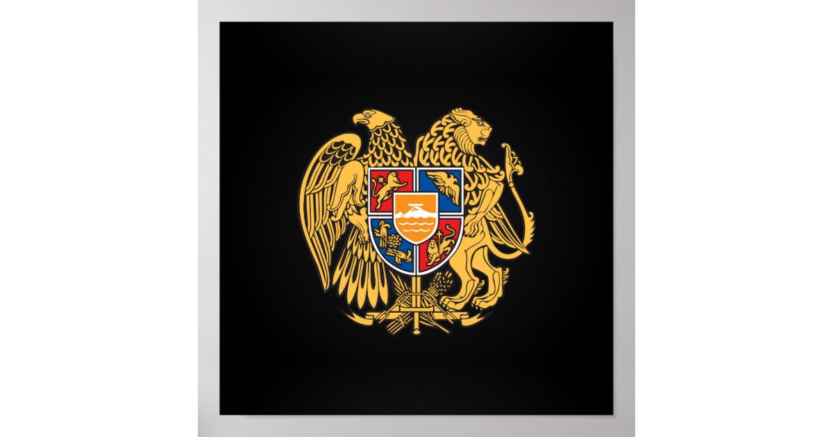 Armenian coat of arms poster | Zazzle