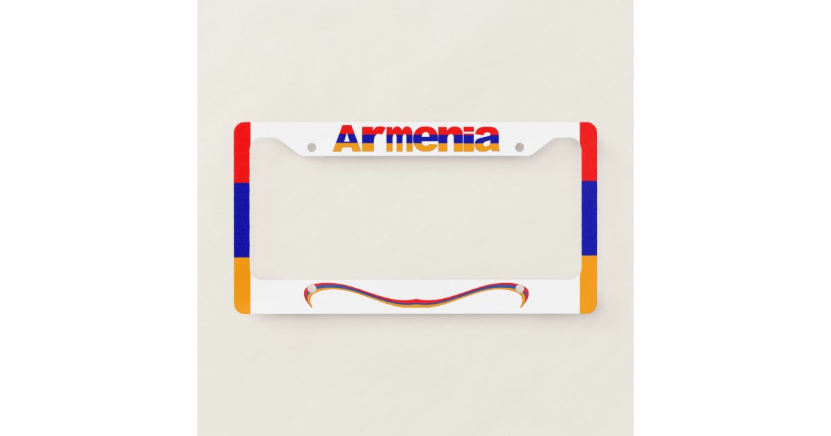 Armenian Flag License Plate Frame | Zazzle