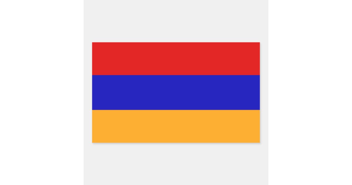 Armenian Flag Rectangular Sticker | Zazzle