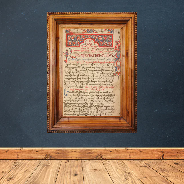 Armenian Lectionary and Missal Liturgy Manuscript Poster | Zazzle