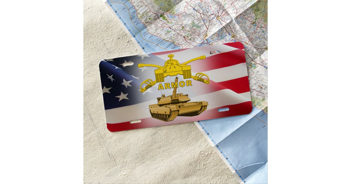 Armor Veteran License Plate | Zazzle